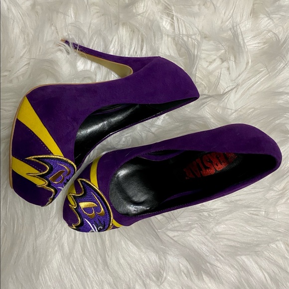 Herstar | Shoes | Baltimore Ravens Suede Stiletto Heels Shoes | Poshmark